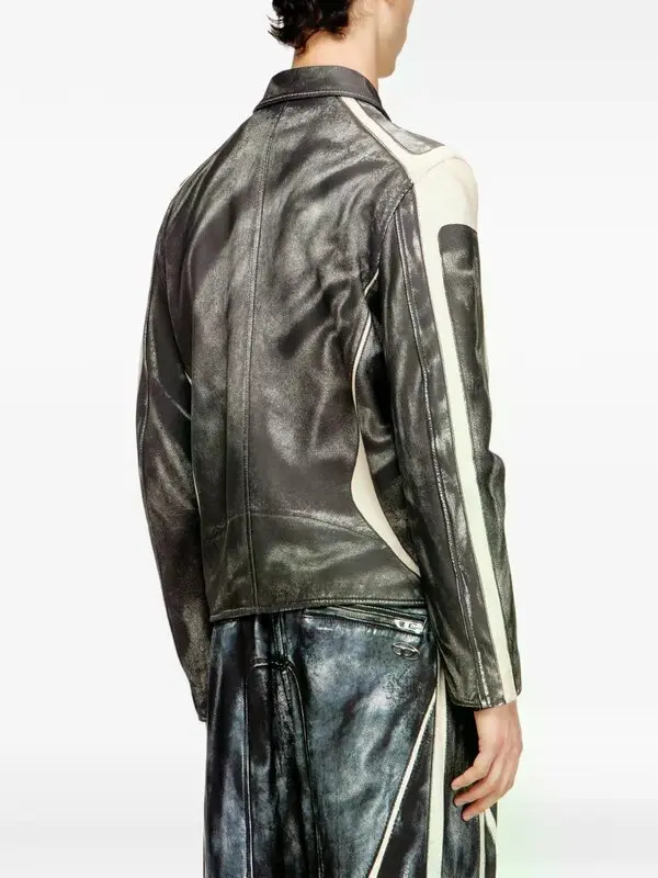 DIESEL® Leather Zip-up Jacket