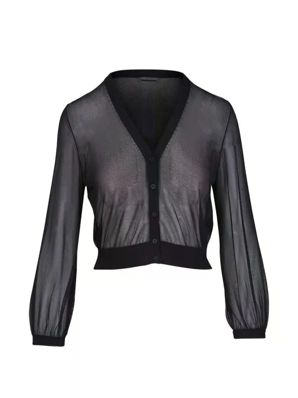 Akris Sheer Cropped Cardigan