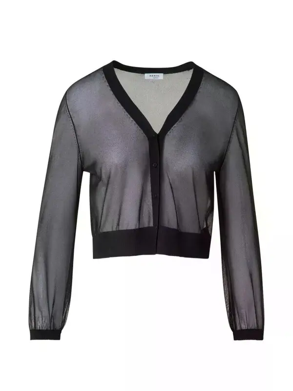 Akris Sheer Cropped Cardigan