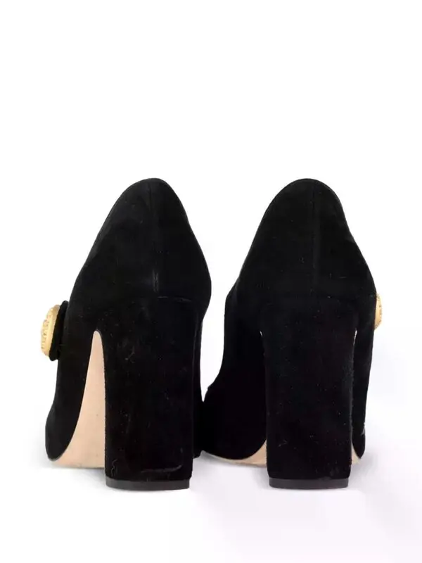 Dolce & Gabbana Suede Mary Jane Block Heel Pumps