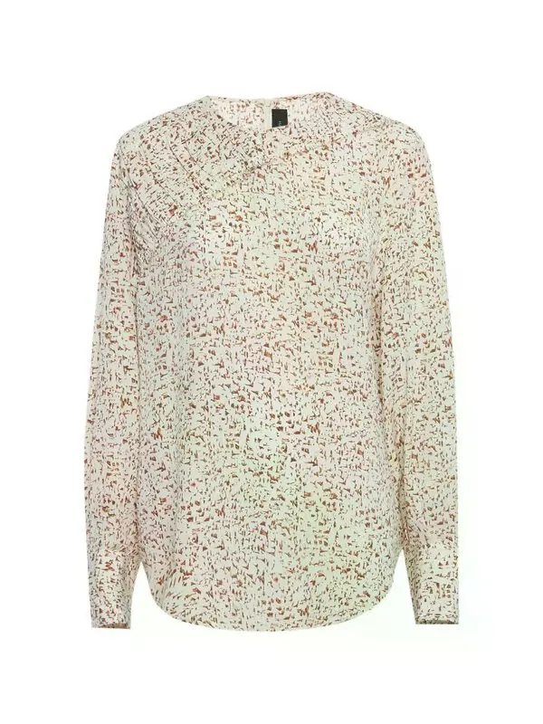 JOSEPH Silk Printed Long Sleeve Blouse