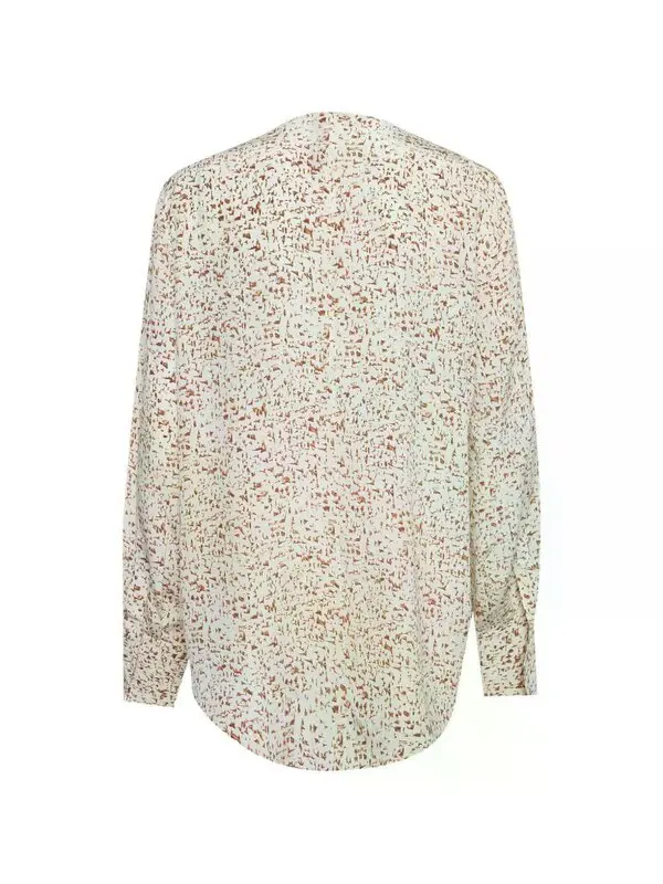 JOSEPH Silk Printed Long Sleeve Blouse