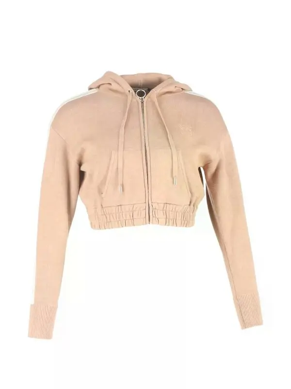 Sandro Zip-up Cropped Hoodie With Drawstring