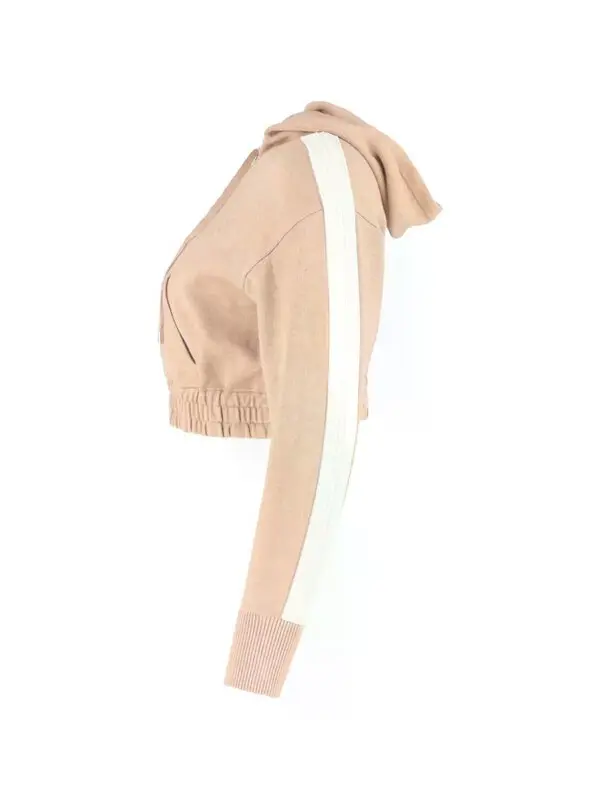 Sandro Zip-up Cropped Hoodie With Drawstring
