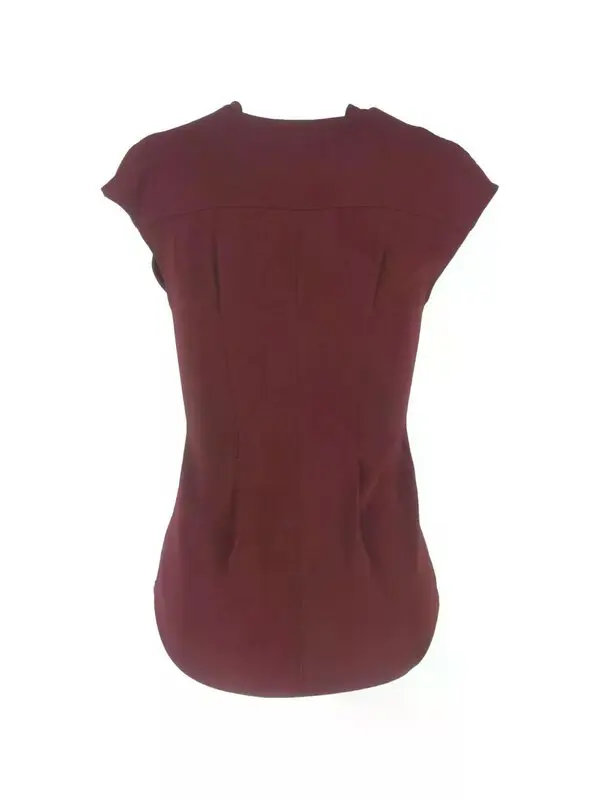Theory Short-sleeved Pleated Blouse - Red