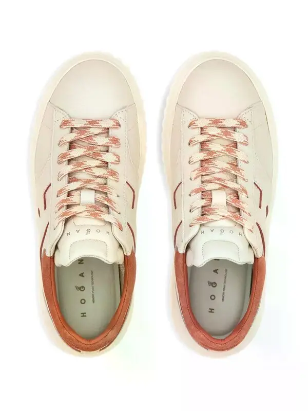 Hogan Platform Lace Up Sneakers - Neutrals