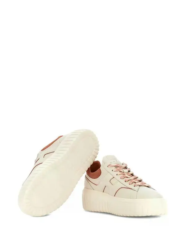 Hogan Platform Lace Up Sneakers - Neutrals