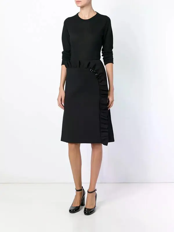 Simone Rocha Frilled Straight Skirt