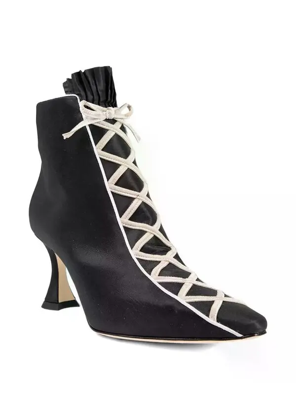 Manolo Blahnik Lace-up Ankle Boots