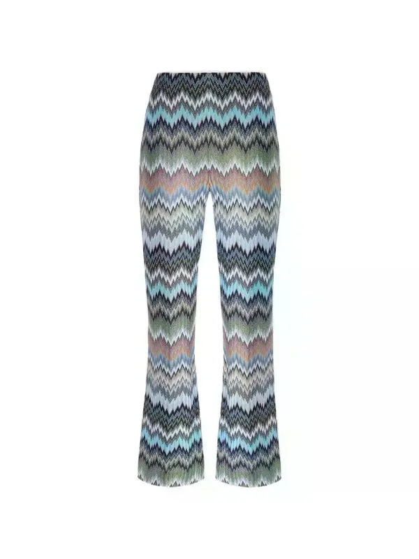 Missoni Chevron Flared Trousers - Blue