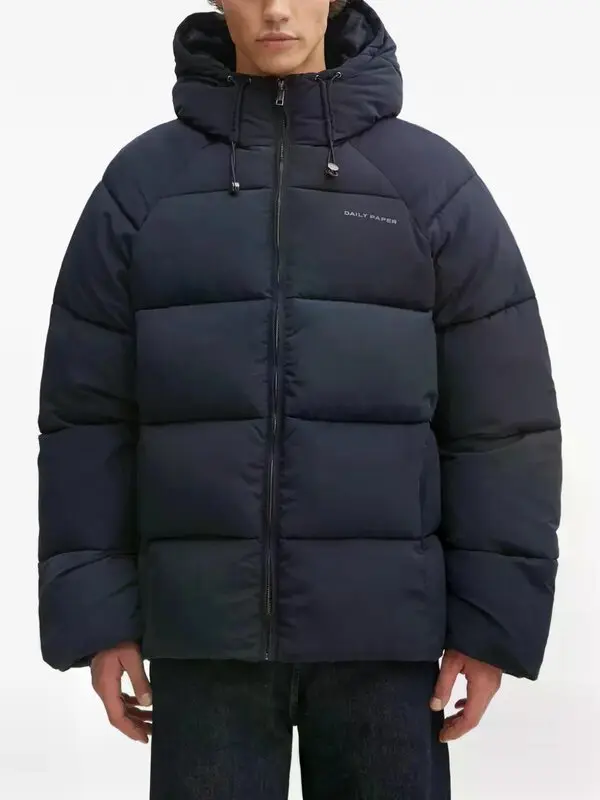 DAILY PAPER Padded Hooded Jacket - Blue