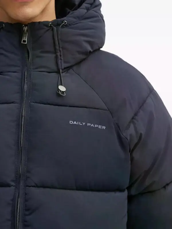 DAILY PAPER Padded Hooded Jacket - Blue