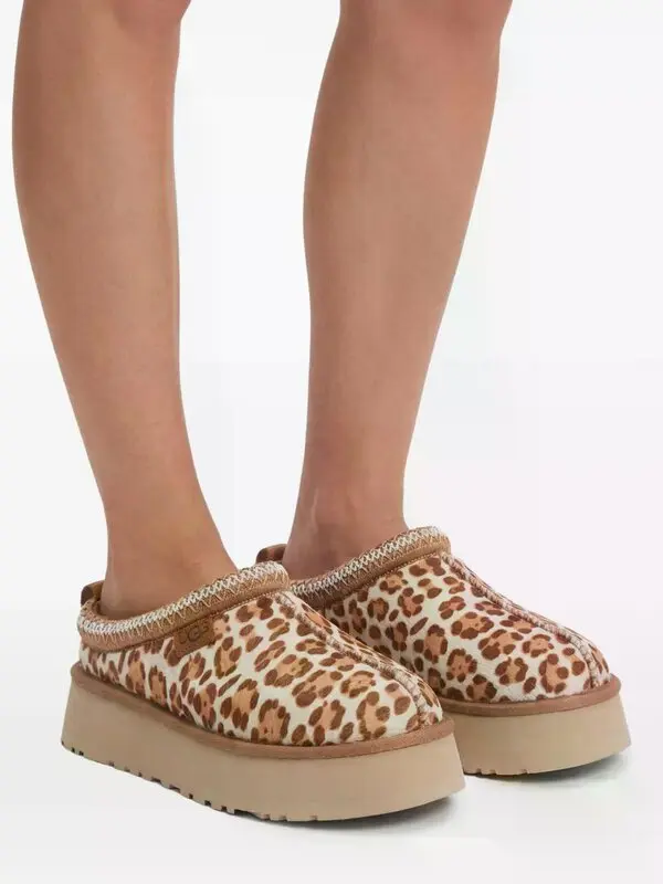 UGG Tazz Plains Leopard-print Mules - Neutrals