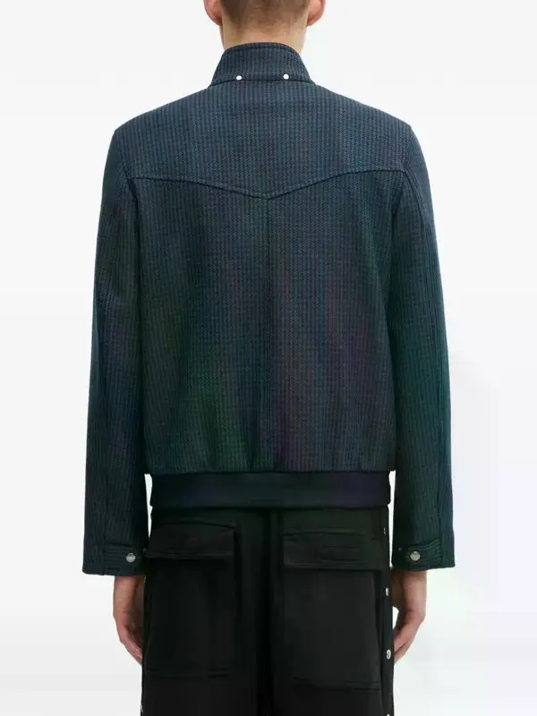 Paul Smith Houndstooth Zip Jacket - Blue