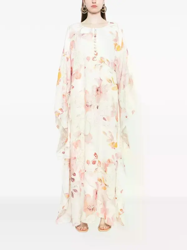 BAMBAH Floral Print Kaftan Dress