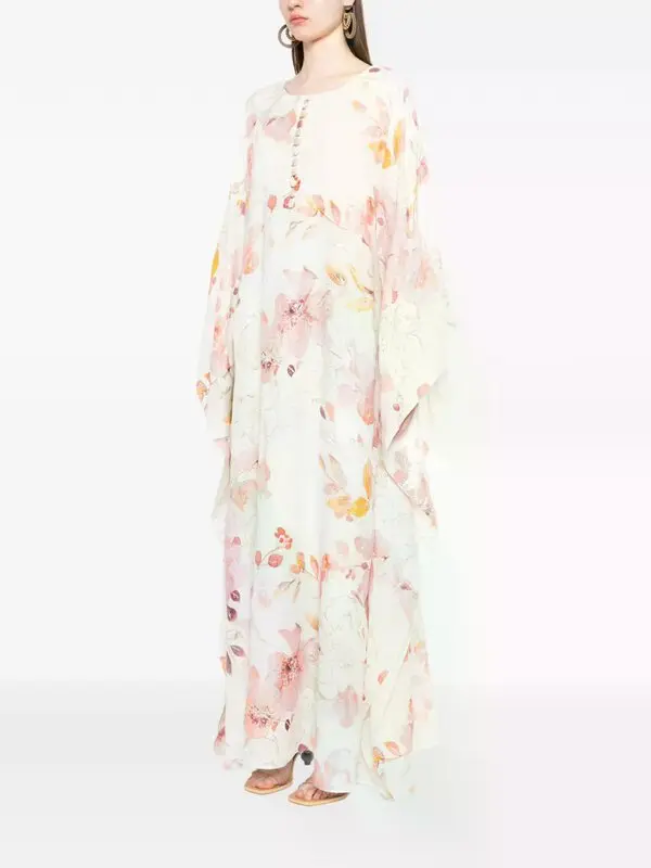 BAMBAH Floral Print Kaftan Dress