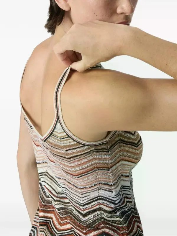Missoni Chevron Sequin Embellished Tank Top