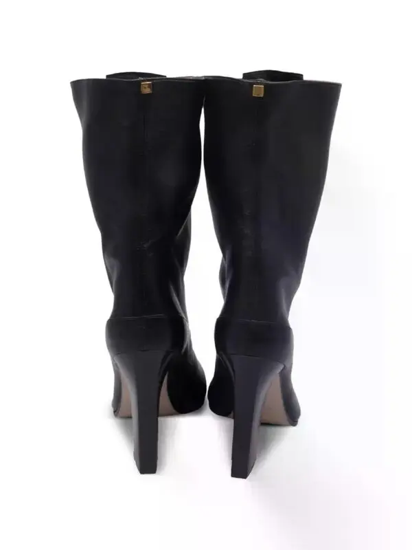 STUART WEITZMAN Front-zipped Leather Block Heel Boots