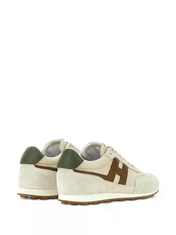 Hogan H699 Runner Sneakers With Logo Appliqu - Neutrals