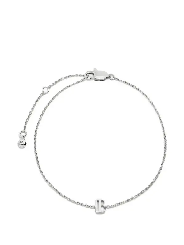 Monica Vinader Initial B Chain Bracelet - Silver