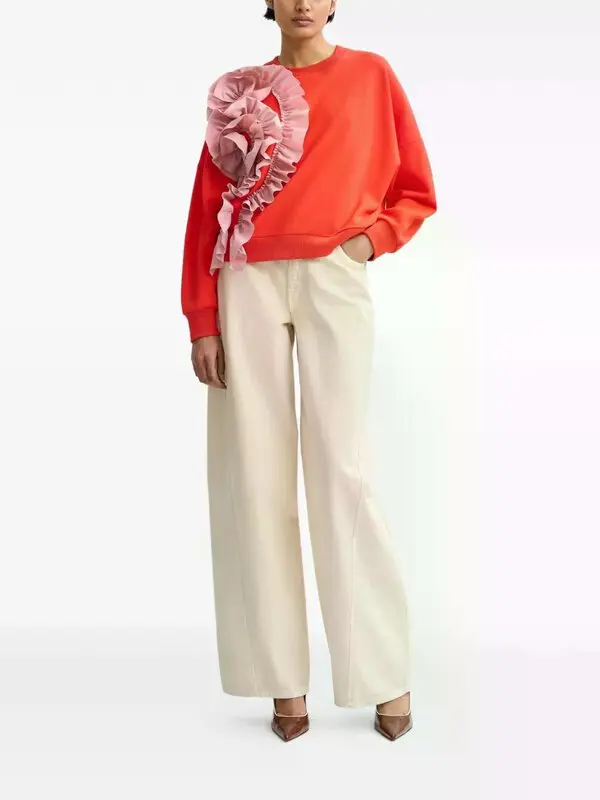 Essentiel Antwerp Ruffle-trimmed Sweatshirt