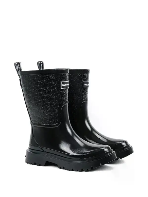 Karl Lagerfeld Logo Embossed Boots
