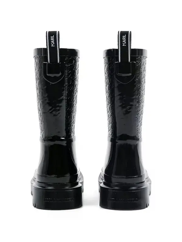 Karl Lagerfeld Logo Embossed Boots