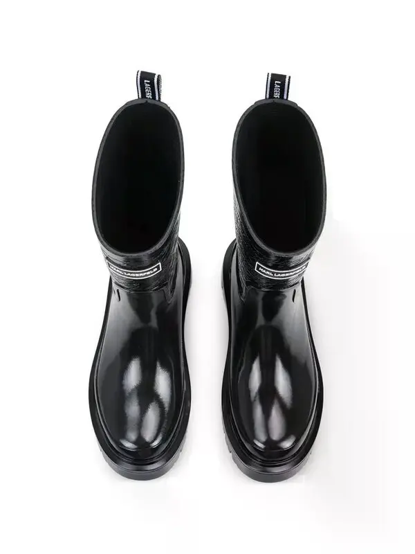 Karl Lagerfeld Logo Embossed Boots