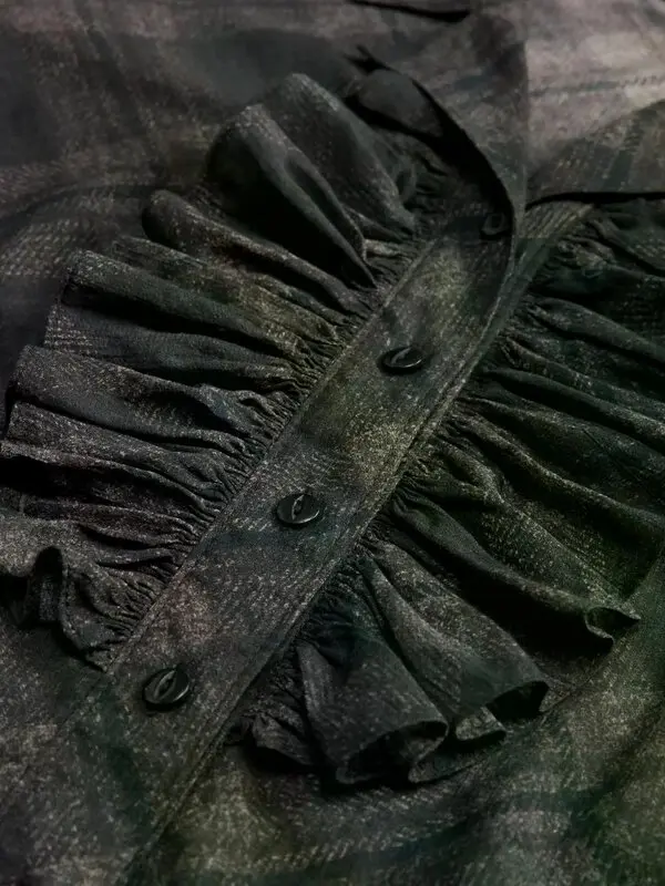 Ralph Lauren Ruffled Plaid Shirt