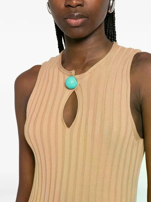 Stella McCartney Asymmetric Ribbed Knit Vest