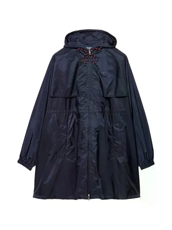 Prada Re-nylon Parka Coat - Blue