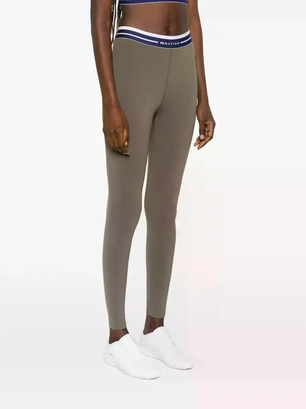 P.E Nation Avant Full Striped Leggings - Brown