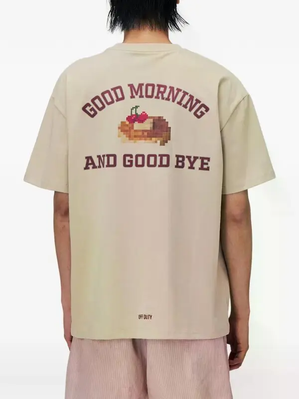 OFF DUTY Printed T-shirt - Neutrals