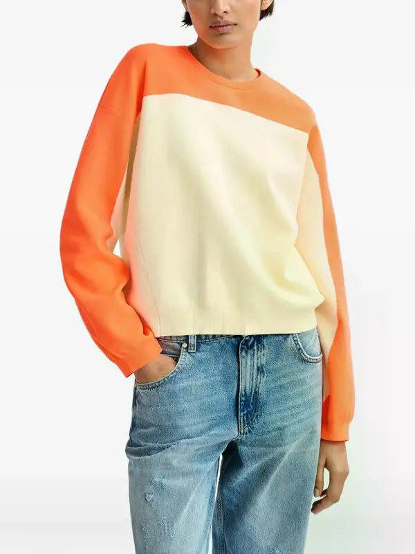 Essentiel Antwerp Two-tone Ribbed-cuff Sweatshirt
