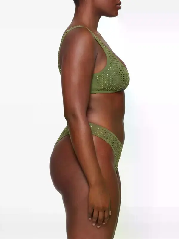 VENUJA Embellished Two-piece Bikini Set - Green