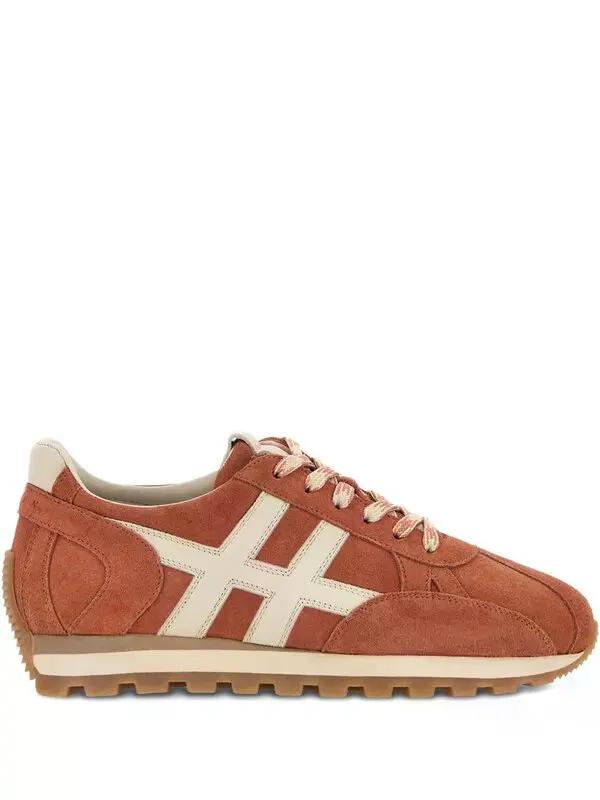 Hogan H671 86er Lace-up Fastening Sneakers - Orange