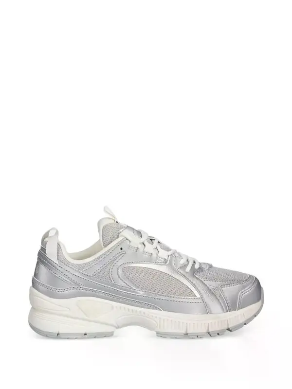 Armani Exchange Metallic Panelled Lace-up Trainers