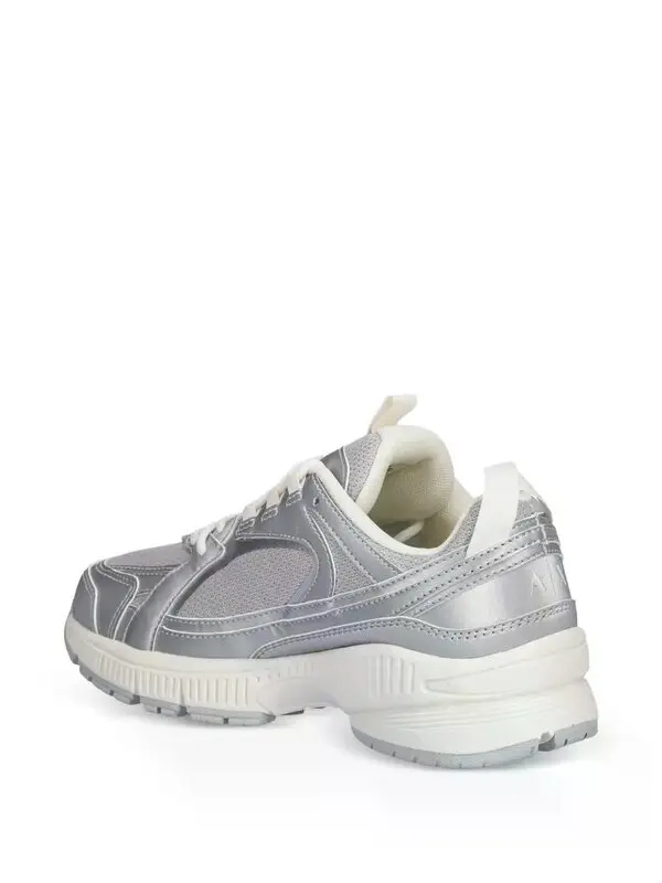 Armani Exchange Metallic Panelled Lace-up Trainers