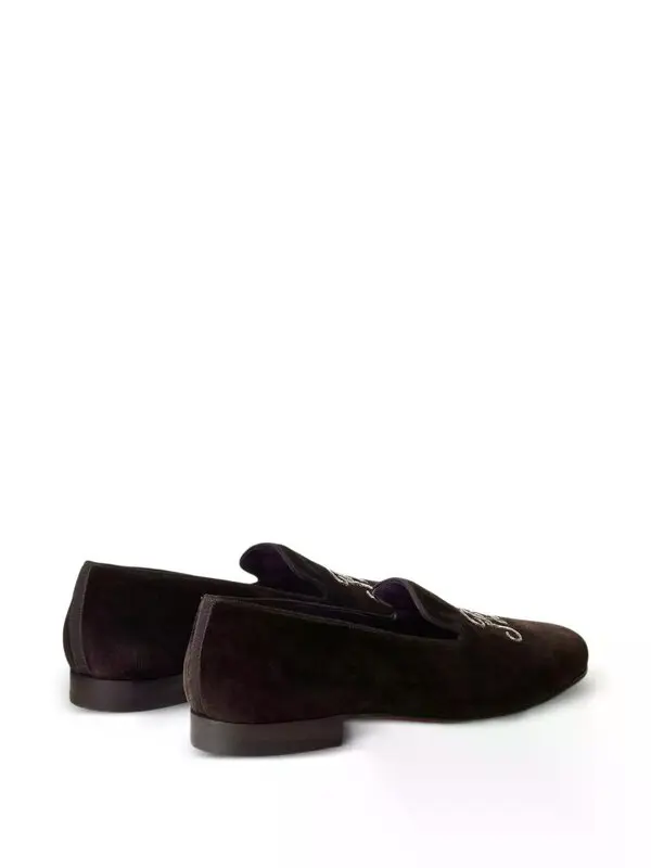 Ralph Lauren Purple Label Alonzo Embroidered Slippers