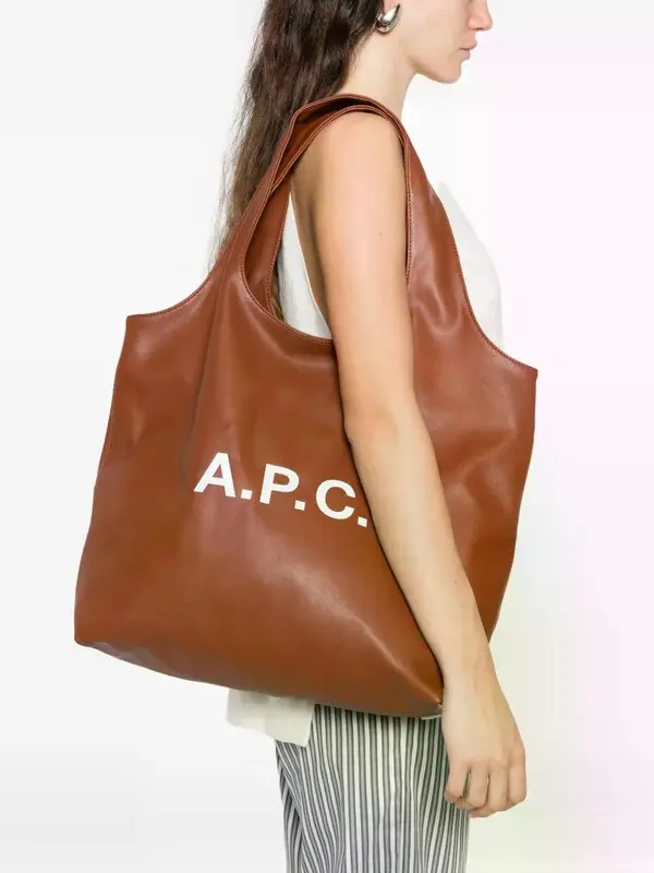 A.p.c. Logo-detail Shoulder Bag - Brown