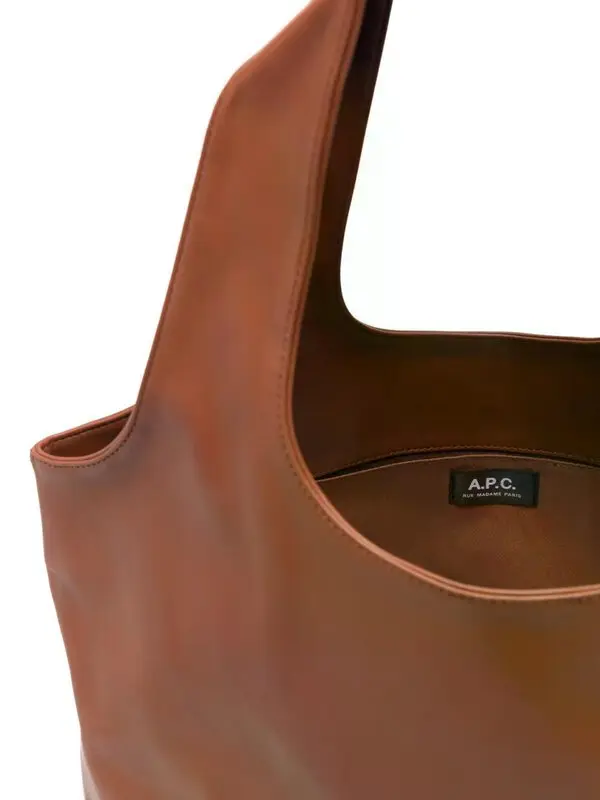 A.p.c. Logo-detail Shoulder Bag - Brown