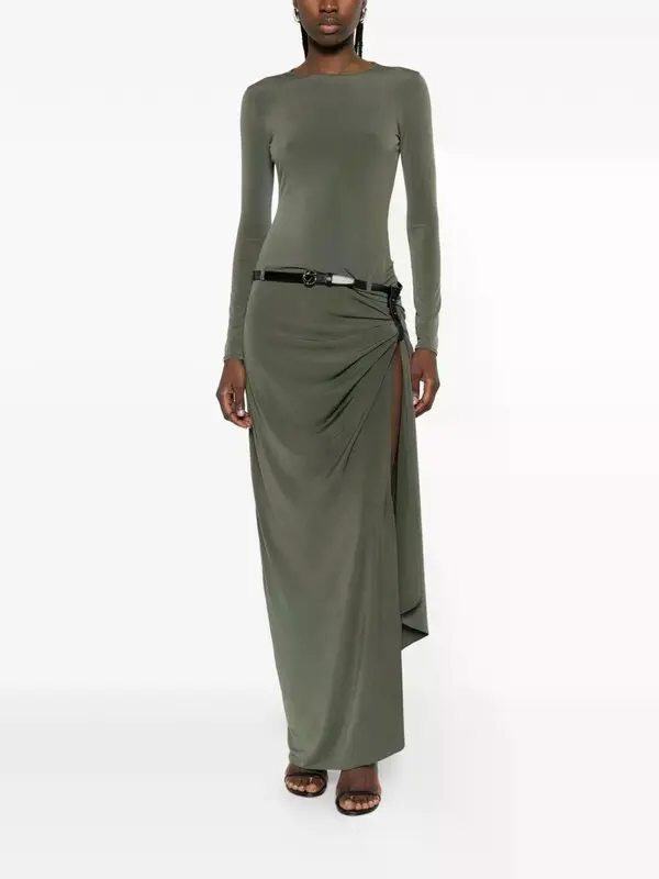 Coperni Long-sleeve Draped Maxi Dress
