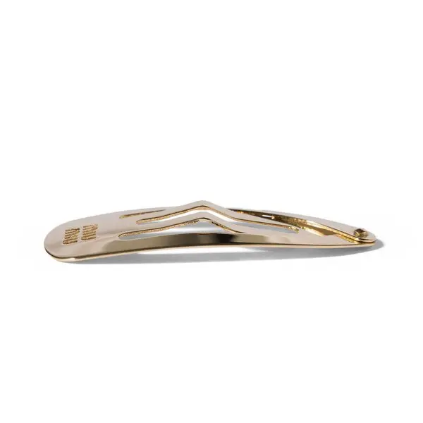 Miu Miu Set Of Two Metal Hair Clips - Gold