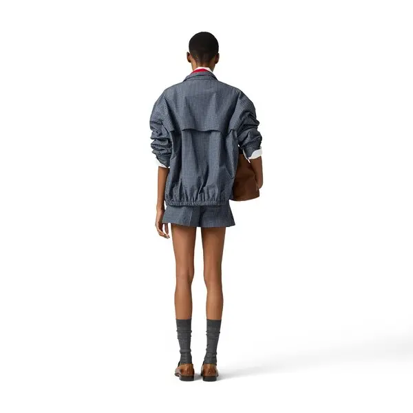 Miu Miu Checked Technical Fabric Mini Skort