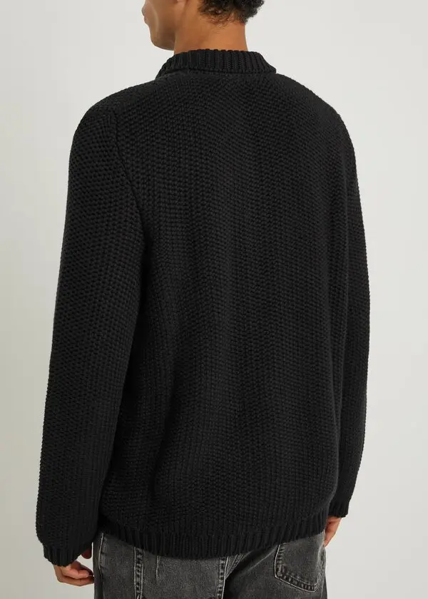 You Must Create Cotton-knit Shawl Collar Cardigan