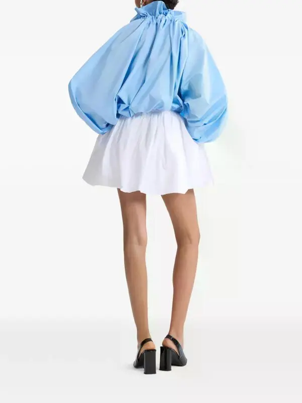 PATOU Ruffled Ribbon Detail Blouse - Blue