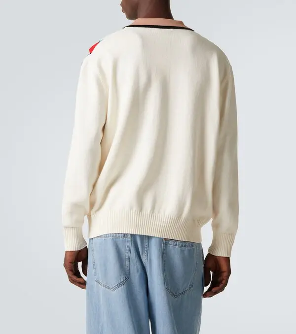 Dries Van Noten Argyle Polo Sweater