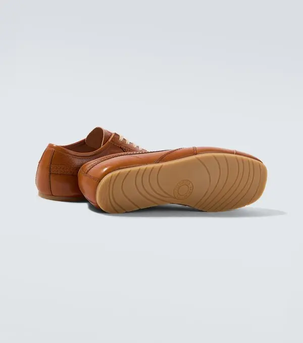 Dries Van Noten Leather Lace-up Sneakers - Brown
