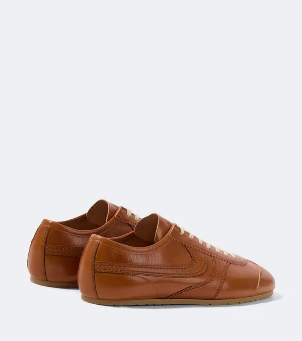 Dries Van Noten Leather Lace-up Sneakers - Brown