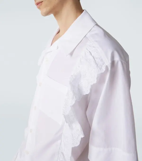 Simone Rocha Ruffled Cotton Poplin Shirt